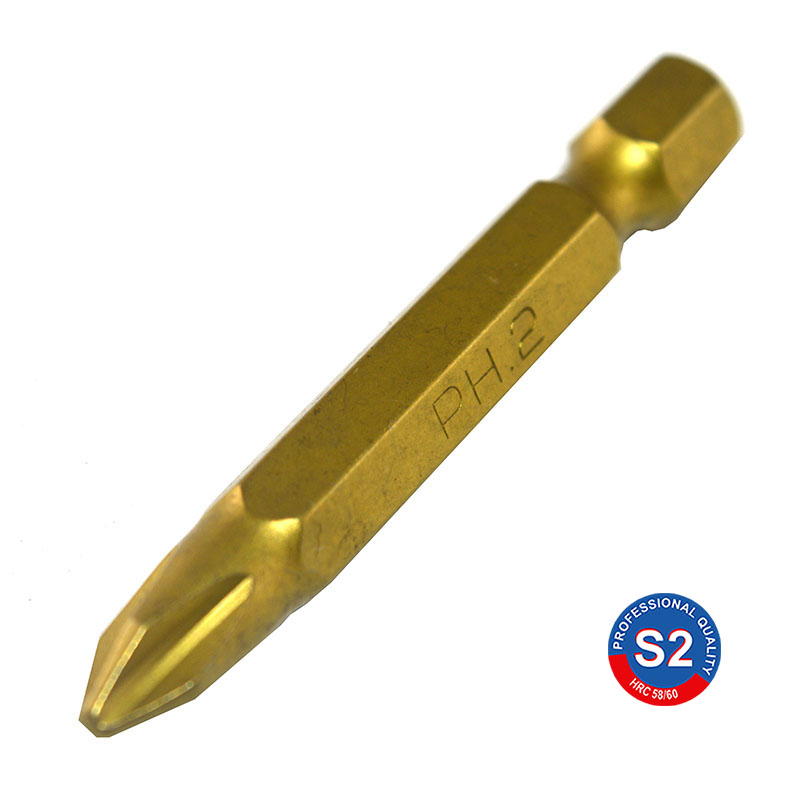 Μύτη σταυρός τιτανίου PH2 50mm. - toolsmania.gr