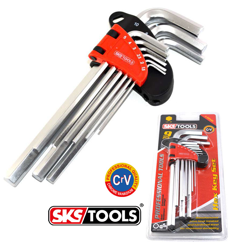 Σετ κλειδιά ALLEN μακριά μετρικά 9 τεμαχίων SKS TOOLS. - toolsmania.gr